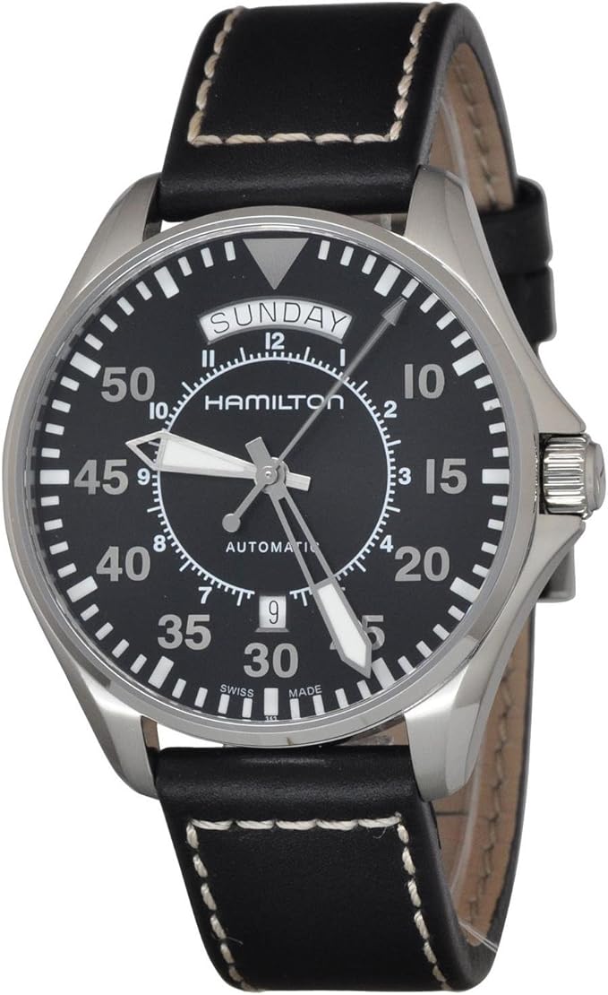 Amazon.com: Hamilton Men's 'Khaki Aviation' Swiss Automatic Stainless ...