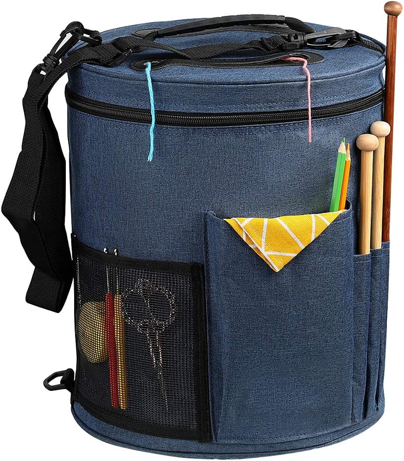 Amazon.com: Creativity Street Yarn Tote, Blue, 10-1/2"H x 12" W, 1 Tote ...