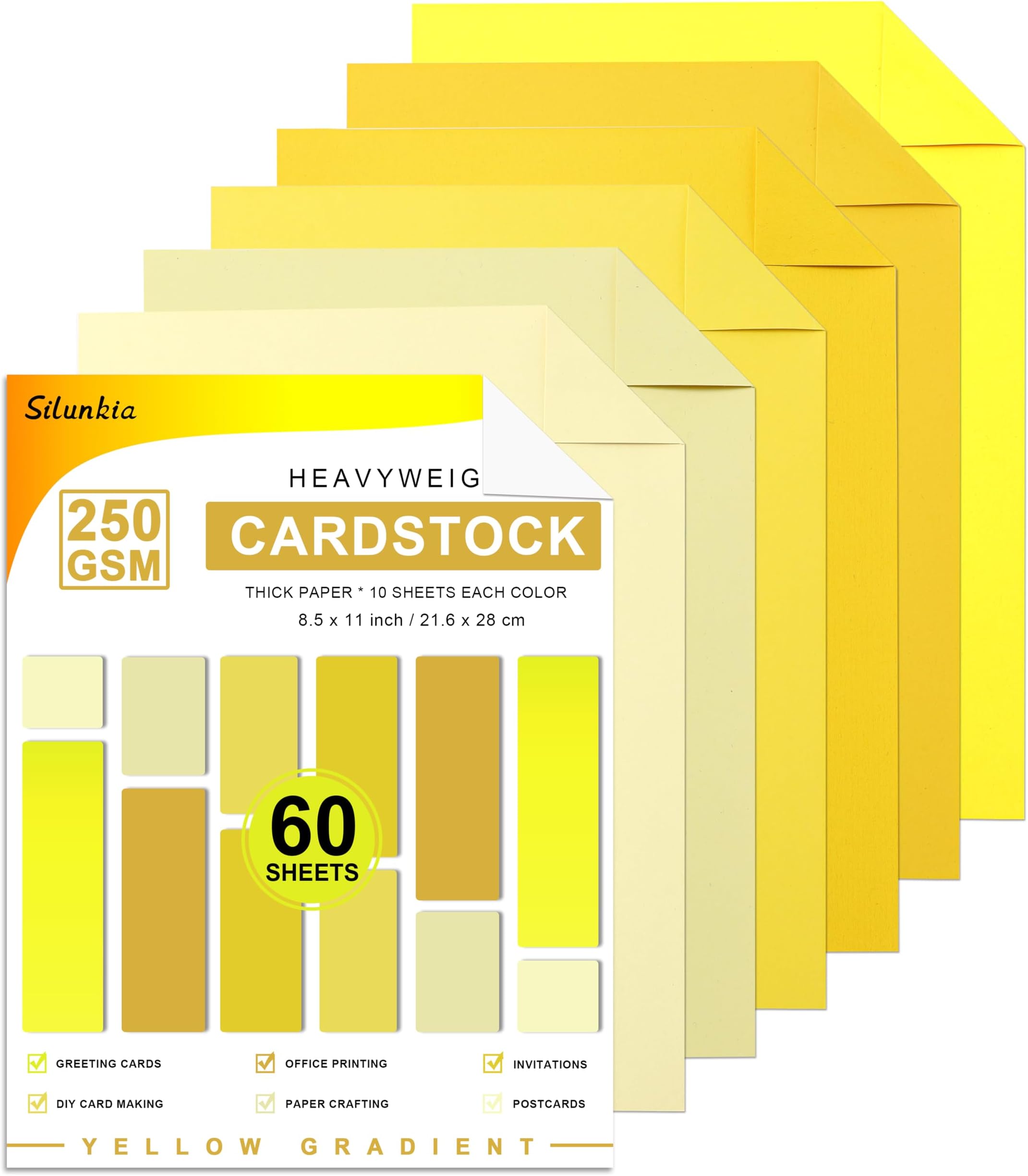 Amazon.com : 200 Sheets Kraft Cardstock Thick Paper 300gsm Heavy Weight ...