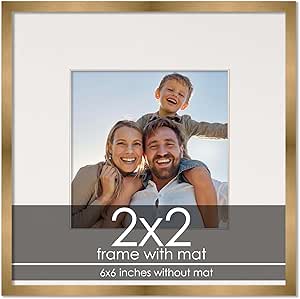 Amazon.com - 2x2 Frame with Mat - Bronze 6x6 Frame Wood Made to Display ...
