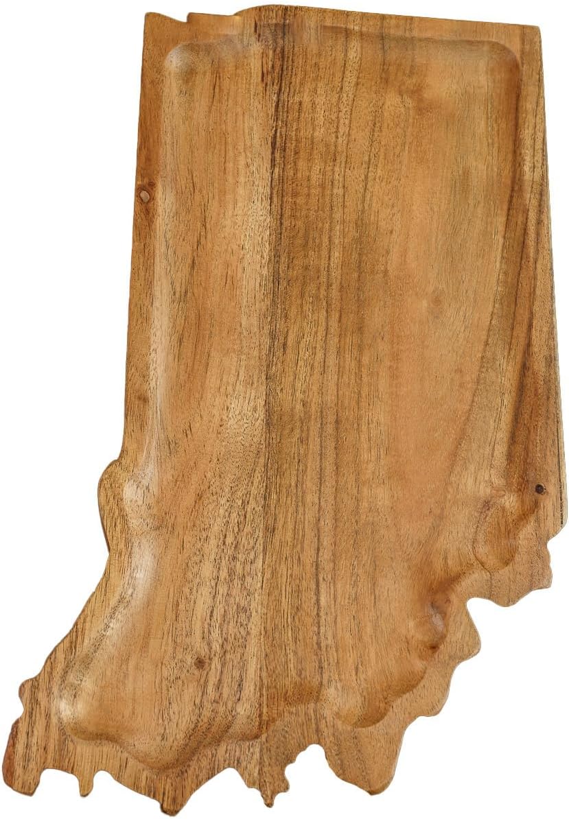 Amazon.com: India Handicrafts State of Indiana - Natural Woodgrain 12 ...