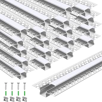 Router Sled LED Aluminum Channel | Recessed Plaster Profile With Flange ...