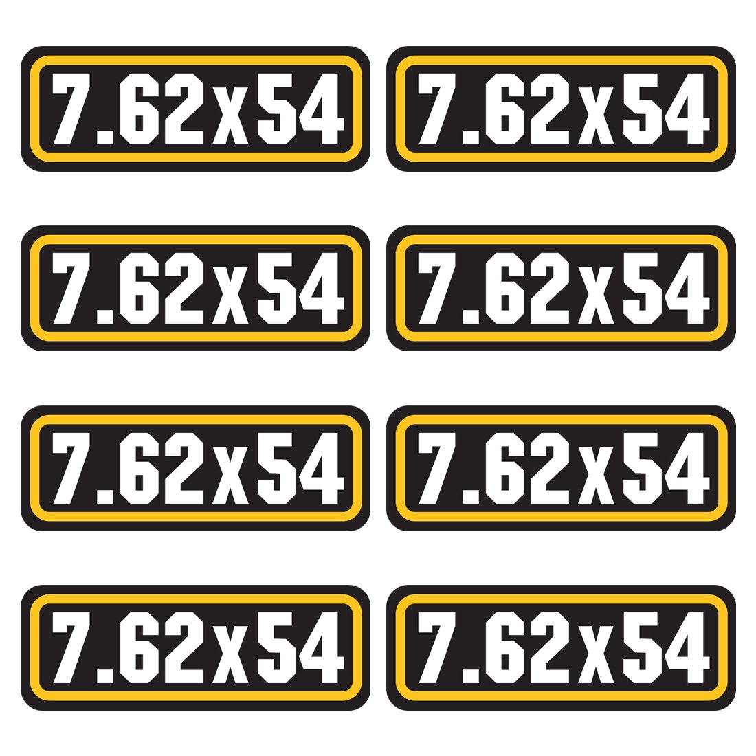 Amazon.com: 7.62X54 Ammo Sticker (3"x1.06",8 Pack) Vinyl Sticker for ...