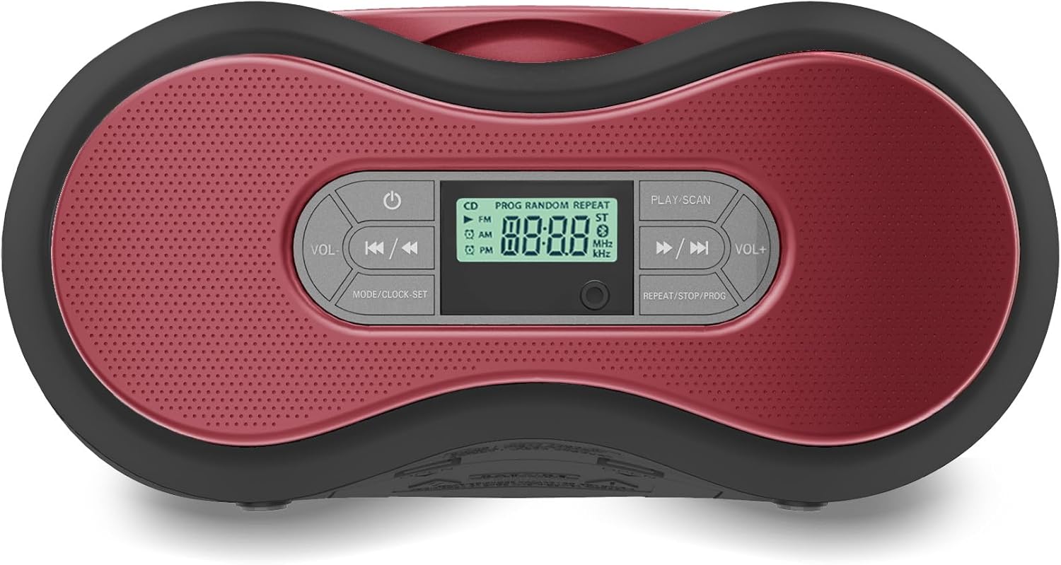 Amazon.com: Core Innovations Portable Bluetooth CD Boombox with Digital ...