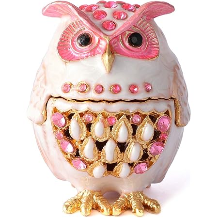 Amazon.com: QIFU Owl Series Hand Painted Jewelry Trinket Box with Rich ...