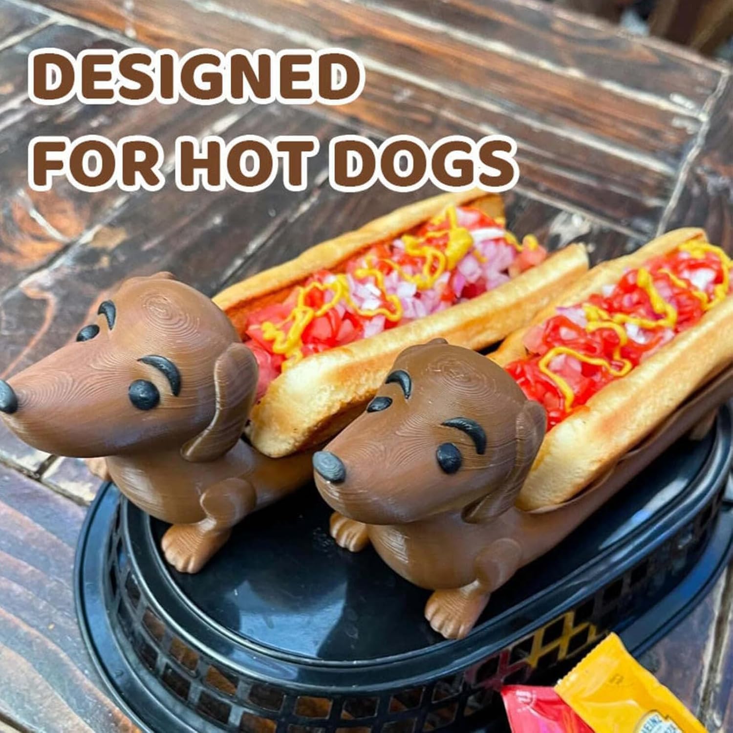 Sushi Go Party Dachshund-Shaped Serving Tray Set - Funny Hot Dog ...