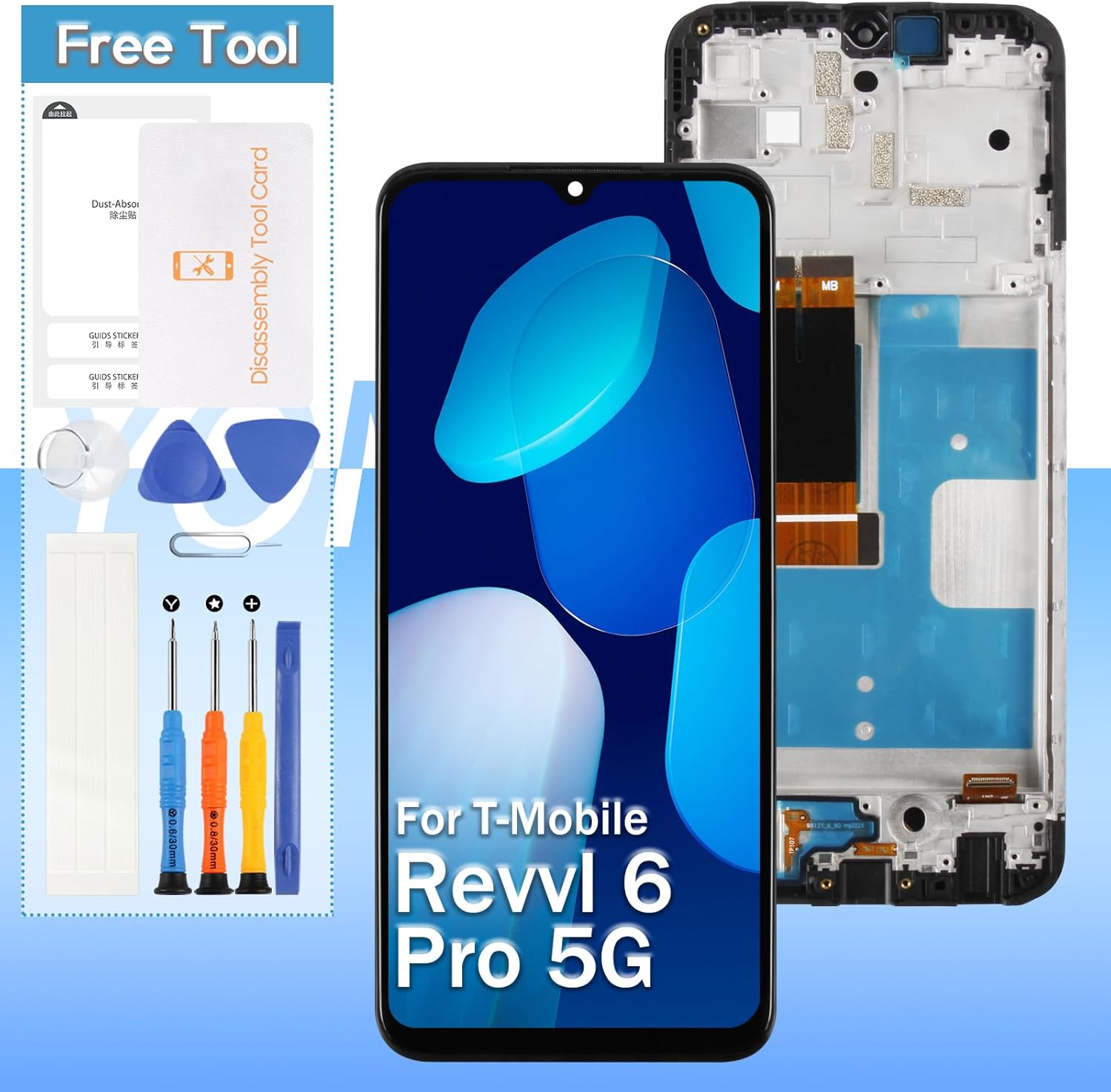 Amazon.com: Yondista for T-Mobile Revvl 6 Pro 5G Screen Replacement ...