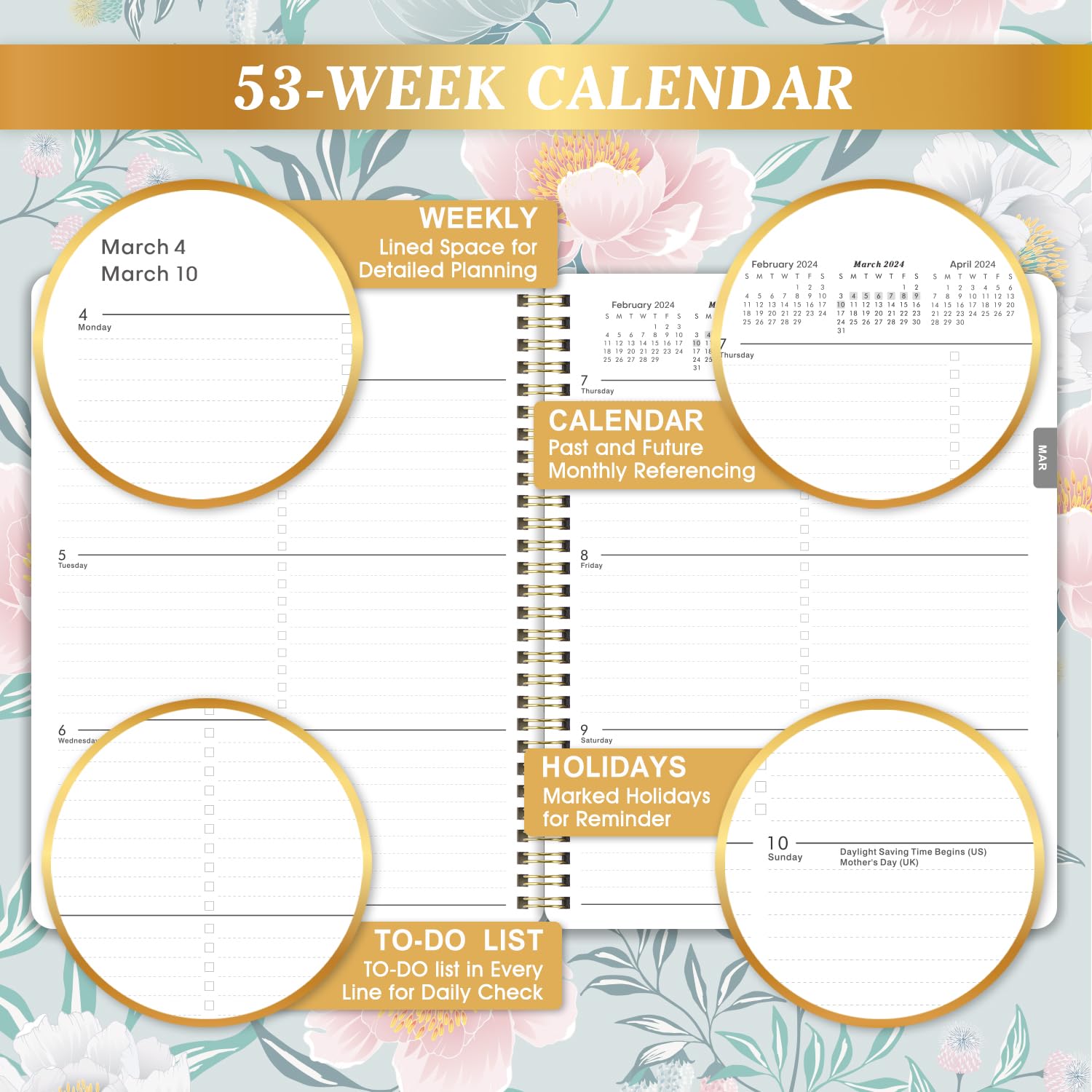 Snapklik.com : 2024 Planner - Planner 2024, Jan 2024 - Dec 2024, 8" X ...