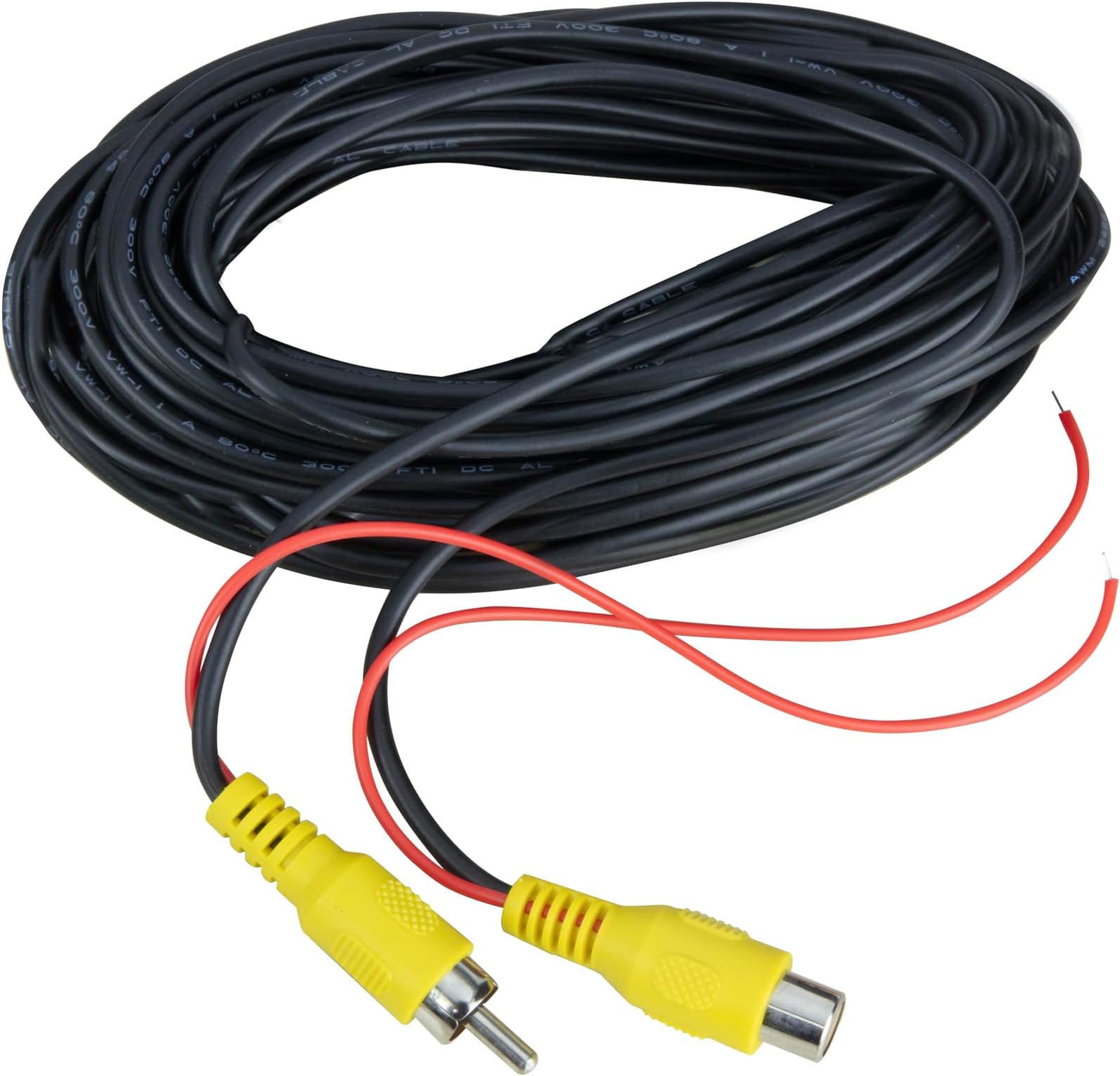 Amazon.com: Scosche RCAV25TW 25 Foot (7.62 Meters) Backup Camera Cable ...