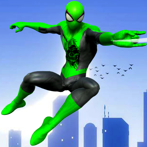 Rope Green Spider Hero-Amazing Spider Rope Hero-gangster crime ...