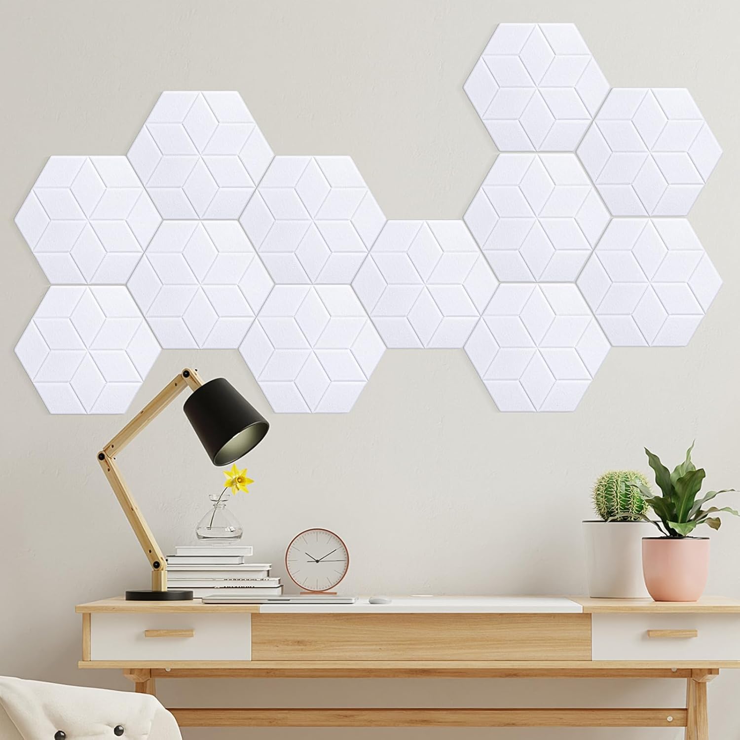 Amazon.com: Hanaive 36 Pcs Hexagon Acoustic Panels 12 x 10 x 0.4 Inches ...