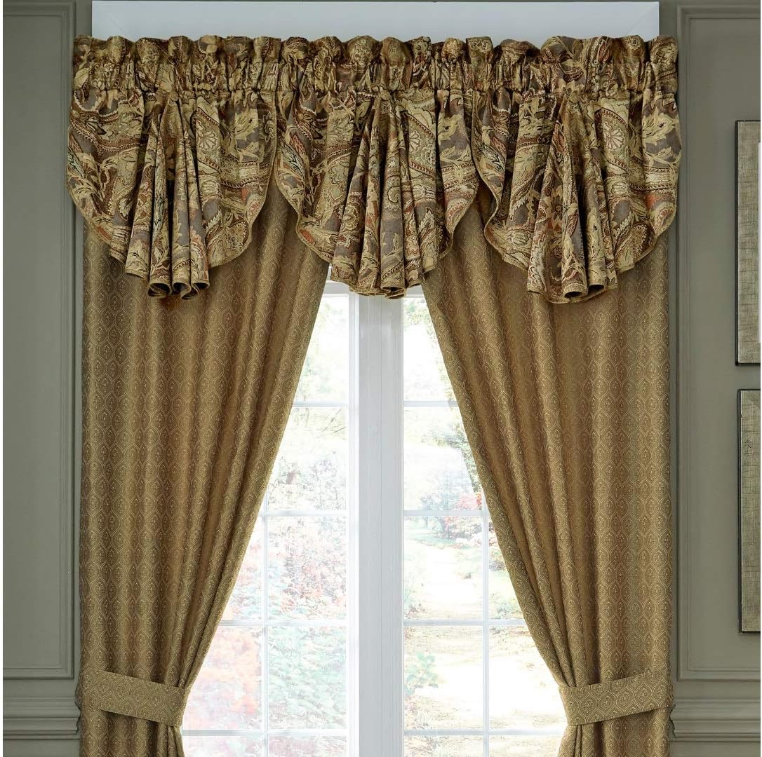Amazon.com: Croscill Ashton Circle Valance, Jacquard Valance ...