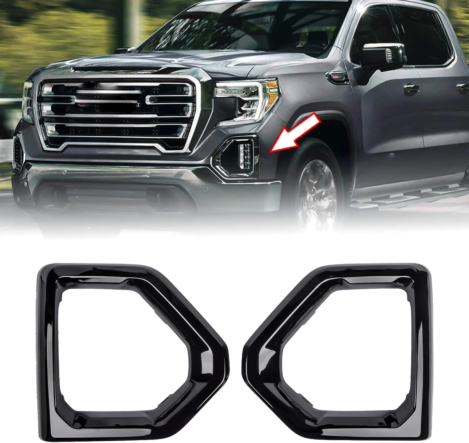 Amazon.com: COOL STAR 1 Pair Front Fog Light Bezel Cover Exterior Trim ...