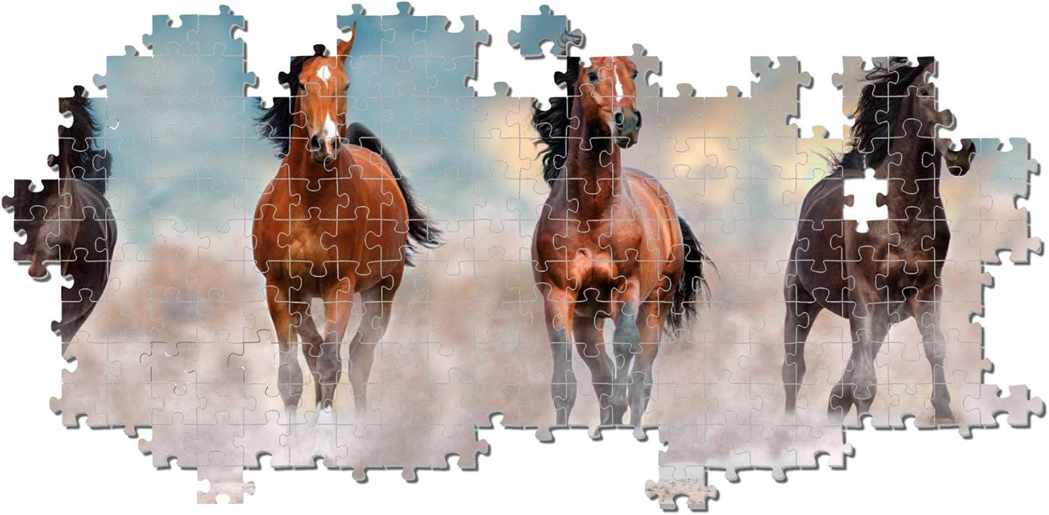 Clementoni Collection 39607, Horses Panorama Puzzle for Children and ...