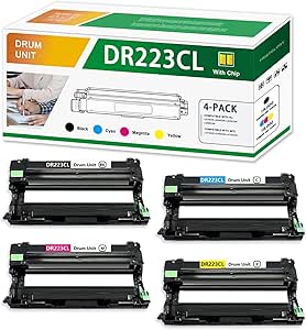 Amazon.com: DR223CL DR 223CL Drum Unit 4-Pack Replacement for Brother TN223 TN227 Works with HL ...