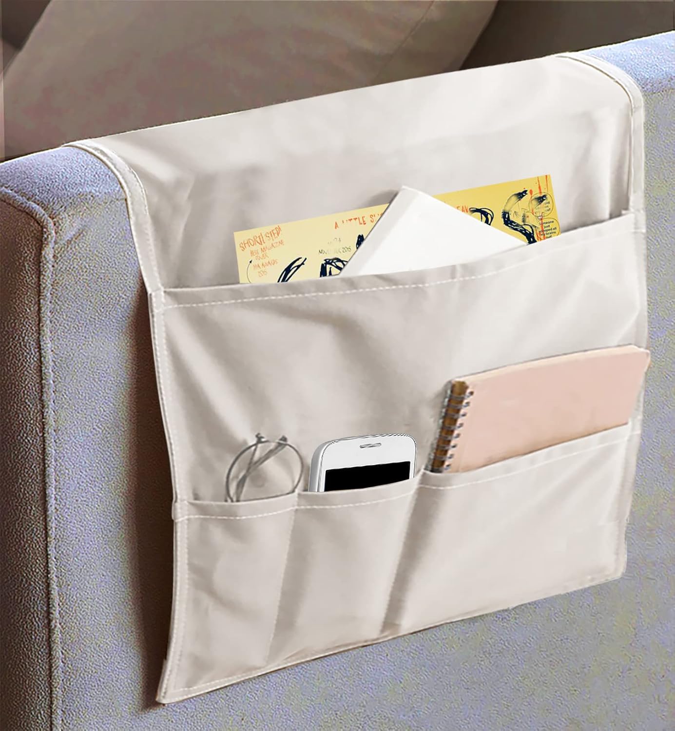 Amazon.com: SMALL GOAL Sofa Arm Organizer, Armchair Organizer with 5 ...