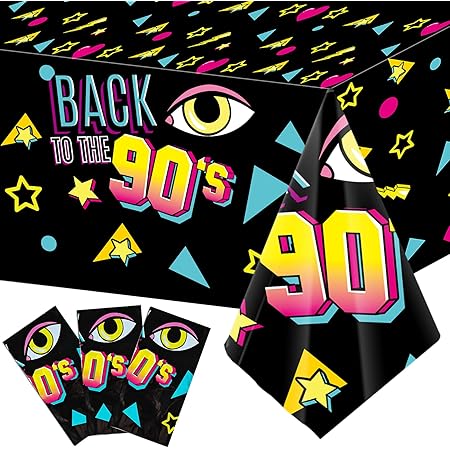 Amazon.com: 72.8 x 15.7 inches Sign Back to The 90s Theme Party Banner ...
