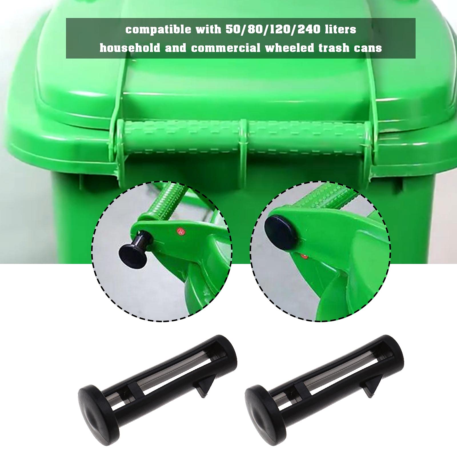 Wheelie Bin Lid Hinge Pins OUNONA 6 Pcs Wheelie Bin Lock Bin Lid Hinge ...