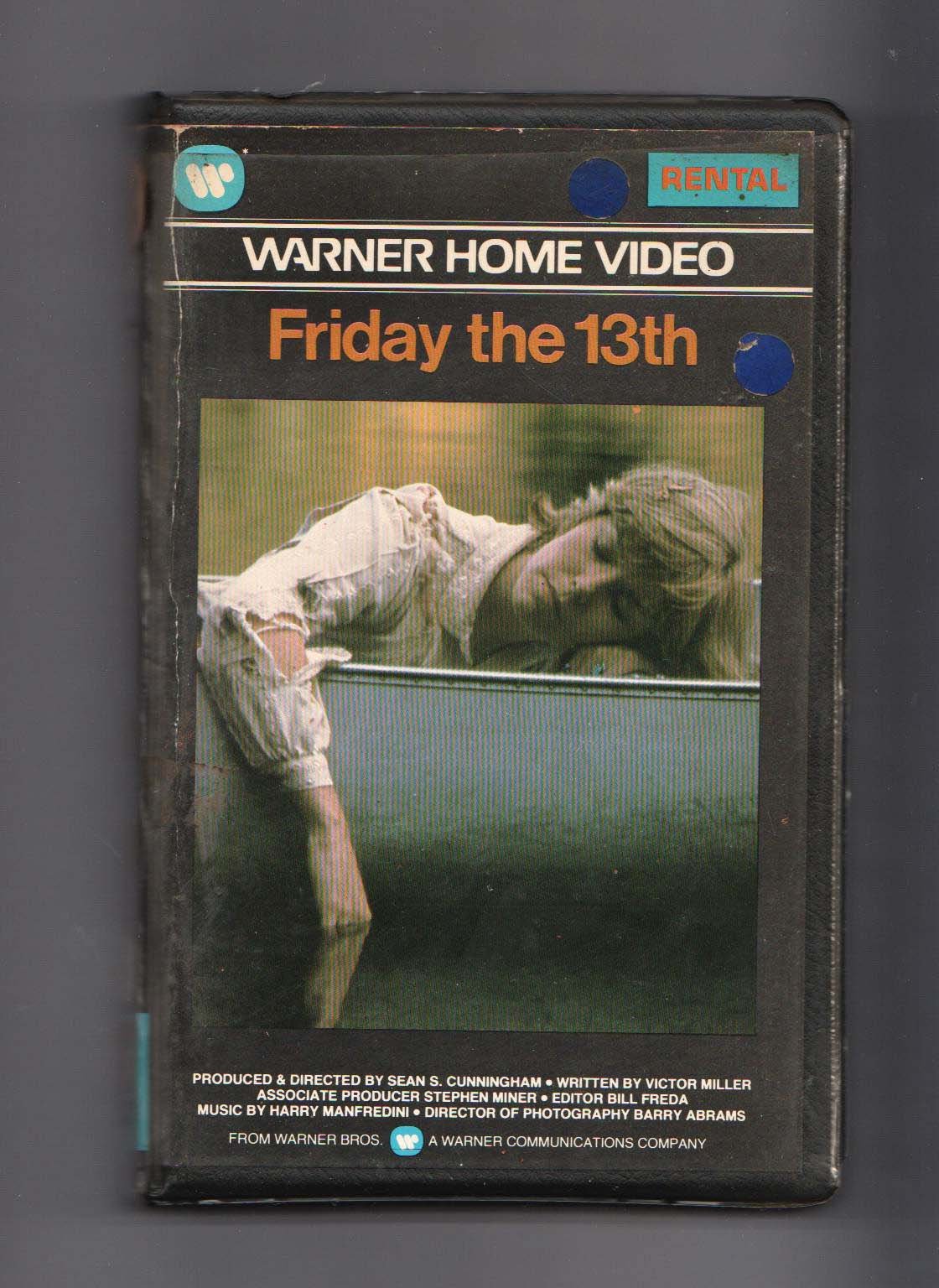 Buy FRIDAY THE 13TH Warner VHS video original rental Pre Cert 80s ...