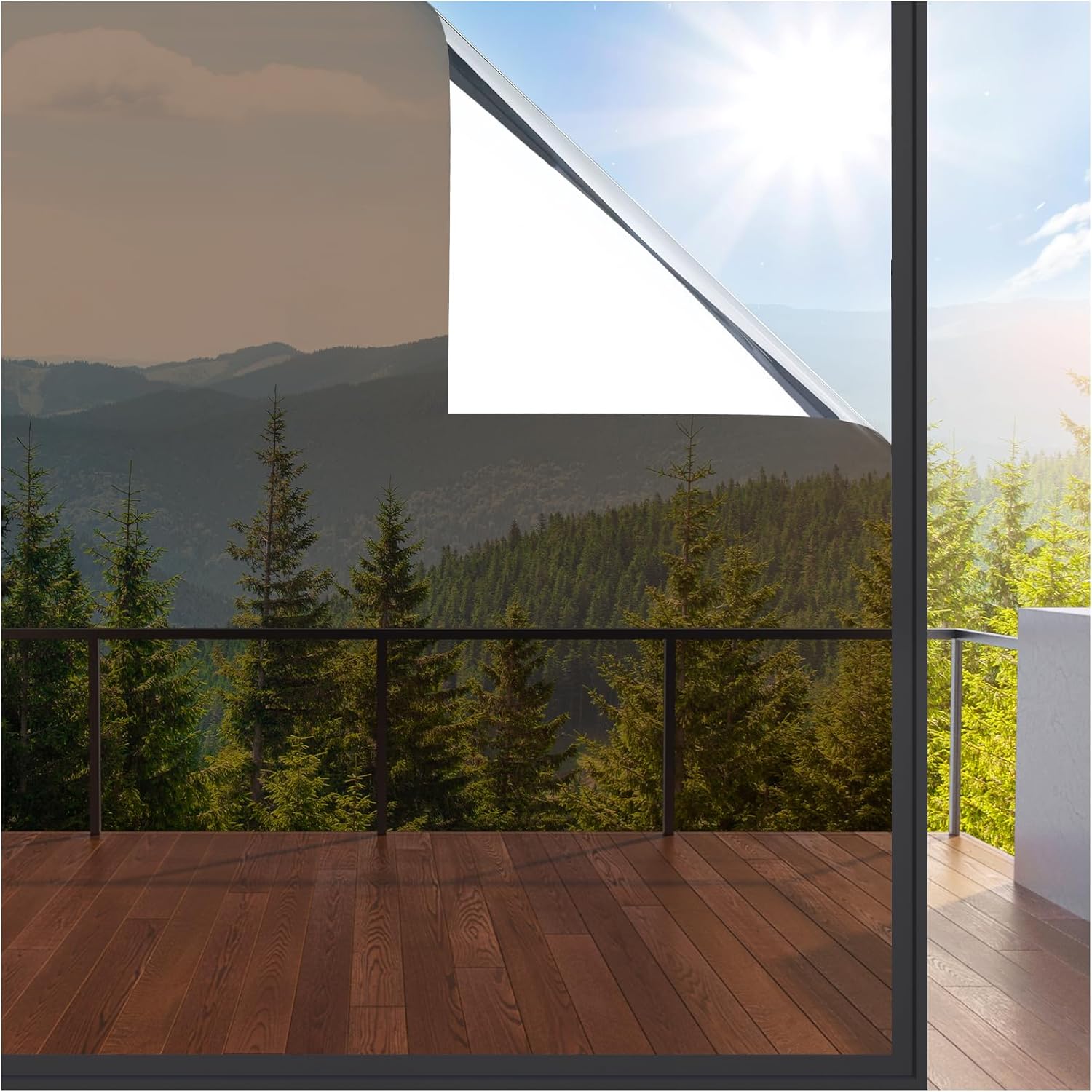 Amazon.com: rabbitgoo One Way Window Film Daytime Privacy Mirror Window Tint for Home Office ...