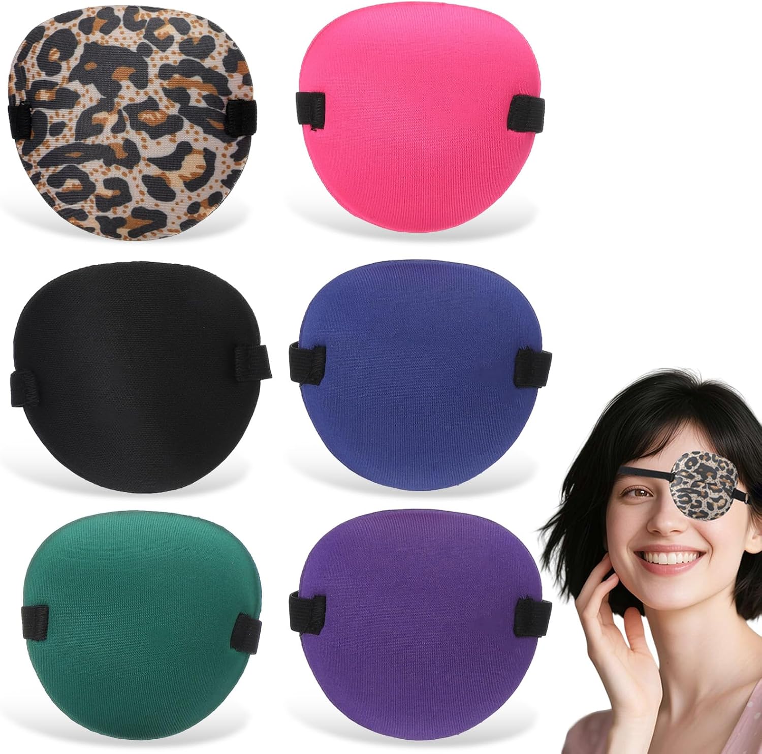BOHUIZ 6Pcs Eye Patch, 3D Adjustable Medical Eye Patch for Adults and ...