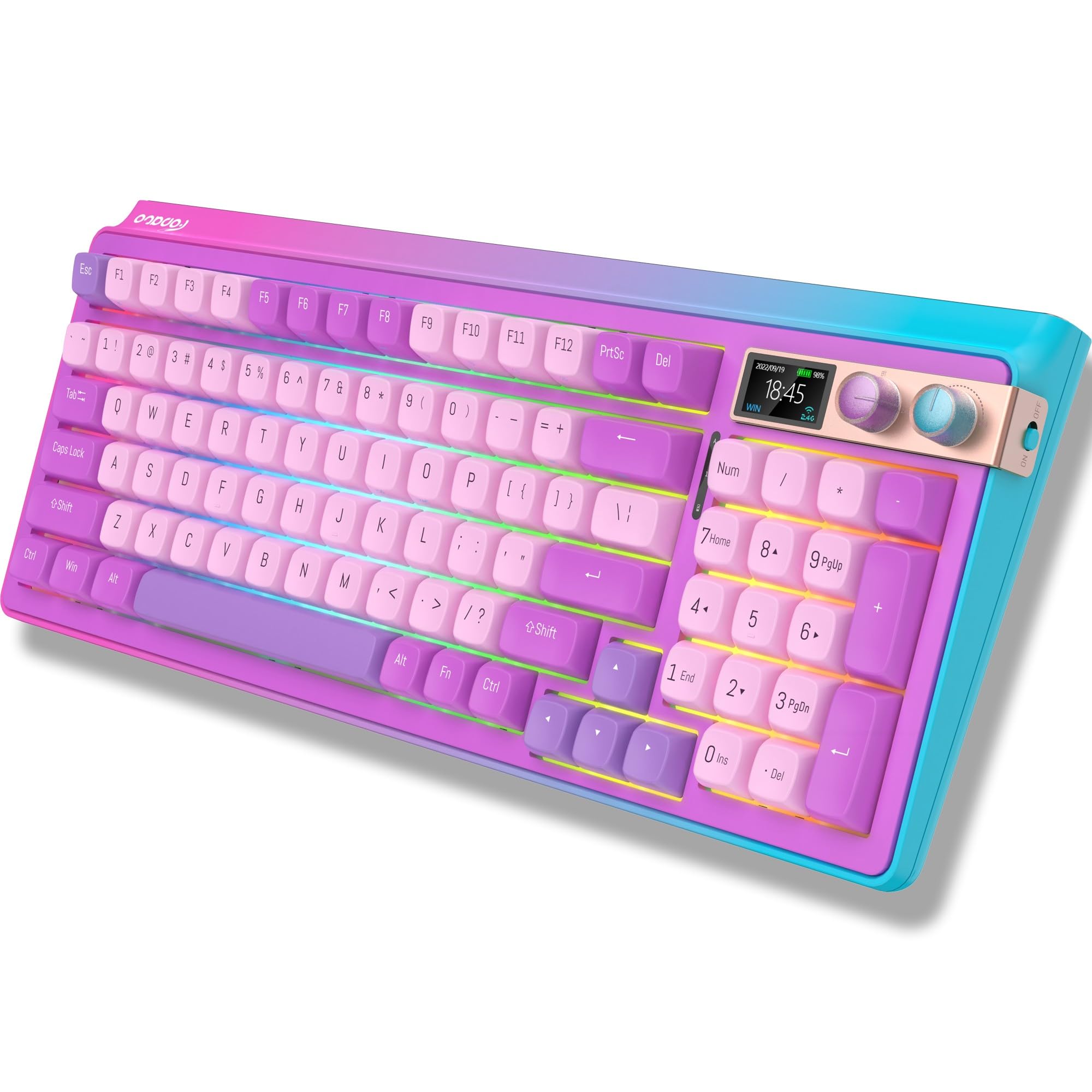 Amazon.com: FOPATO H98 Gaming Keyboard, 98% Hot Swappable Gasket ...