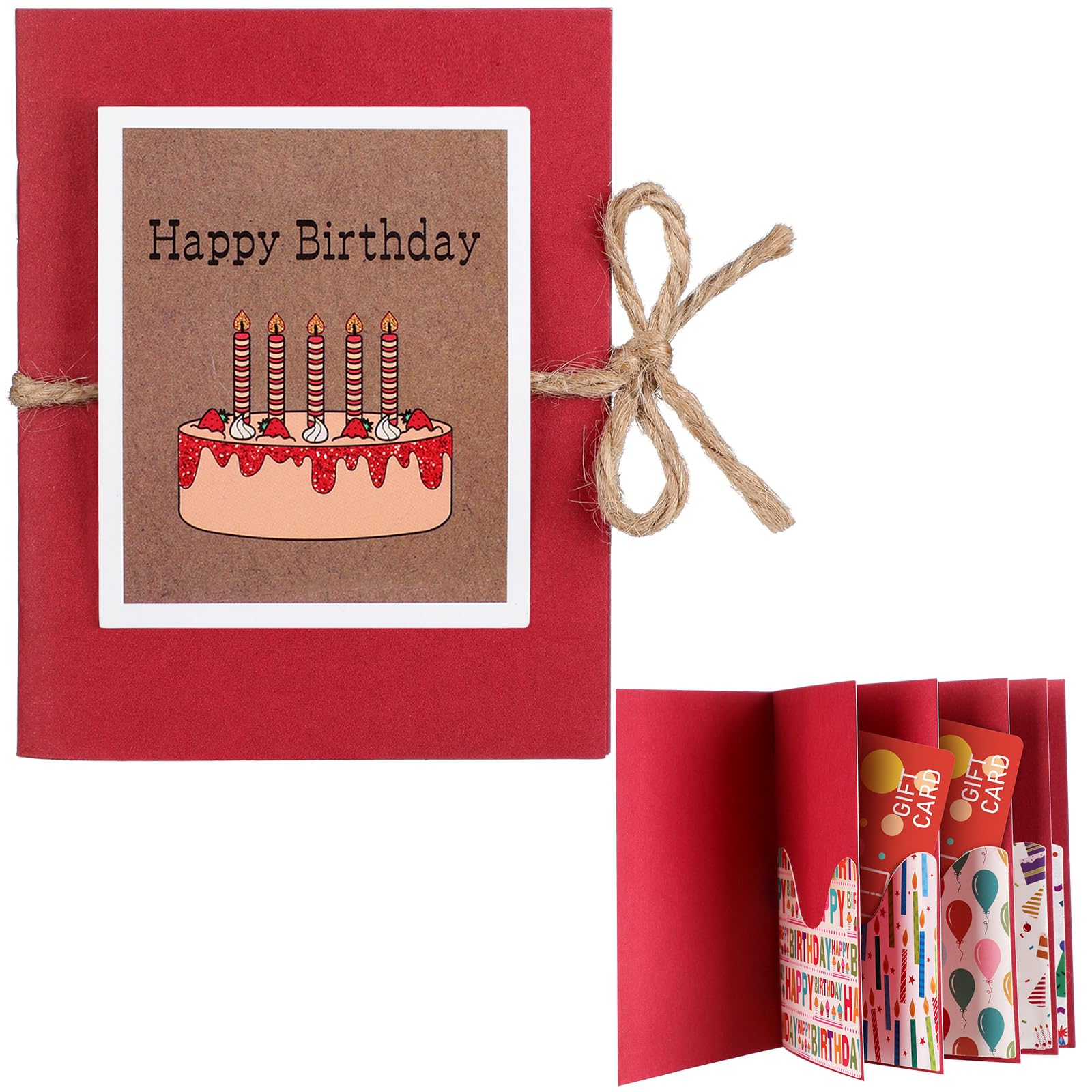 Amazon.com : Motiskyy Happy Birthday Gift Card Sleeves 5 Card Slots ...