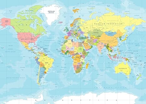 Amazon.com : CORFOTO 5x3ft World Map Backdrop Adventure Begins Travel ...