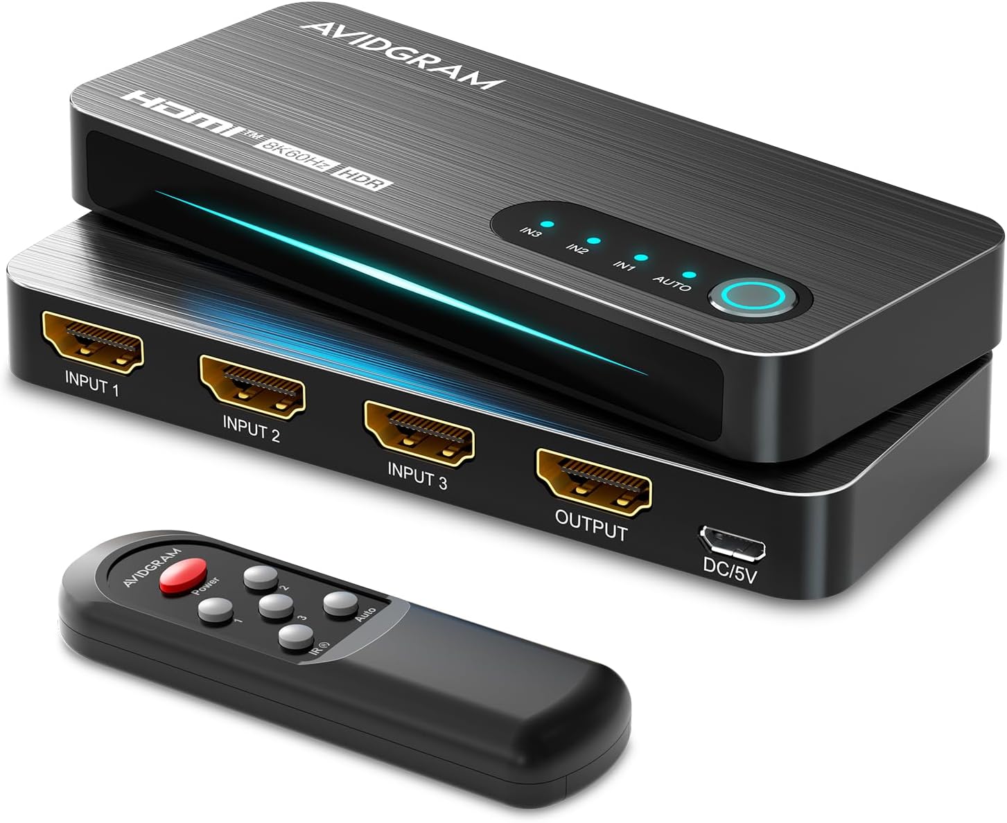 8K 60HZ HDMI 2.1 Switch, 2 in 1 Out 4K 120HZ HDMI Switcher Support 8K ...