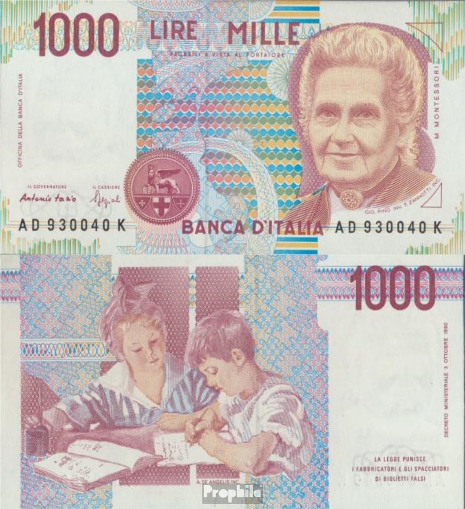 Prophila Collection Banknote Italy Pick-number: 114b uncirculated 1990 ...
