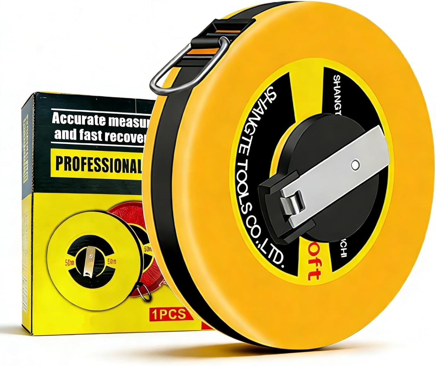 Uadme 50m Long Measuring Tape, Flexible Fiberglass Dual Inch/Metric ...