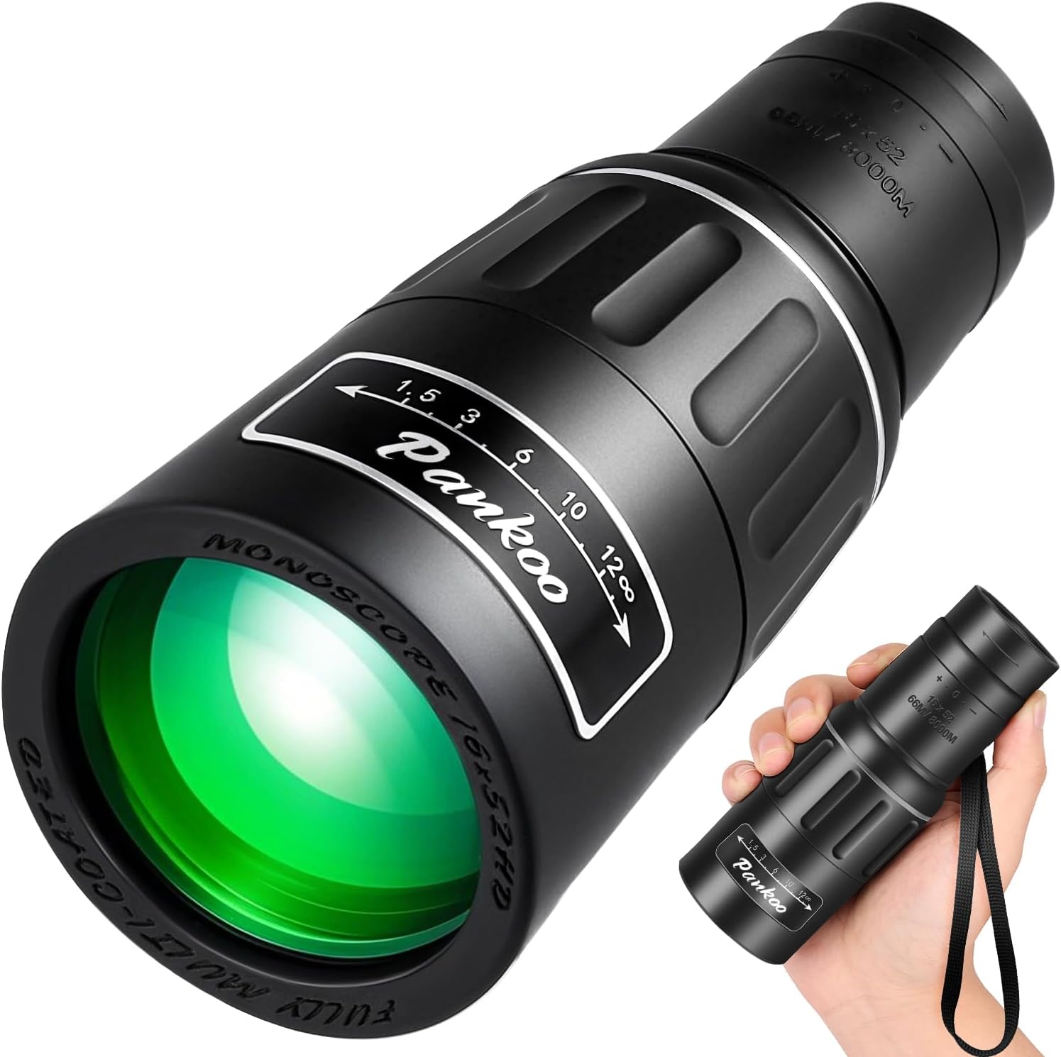 Amazon.com : Pankoo 16X52 Monocular Telescope, 2025 High Power Prism ...