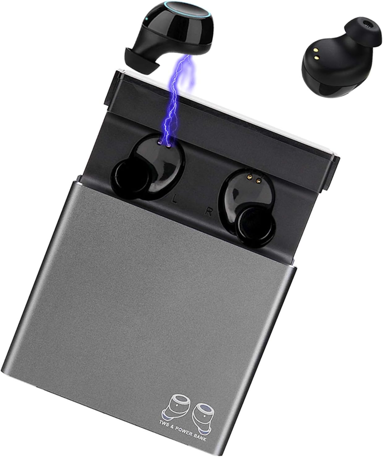 Amazon.com: BASEMAN True Wireless Earbuds with 2500mAh LED Charging ...