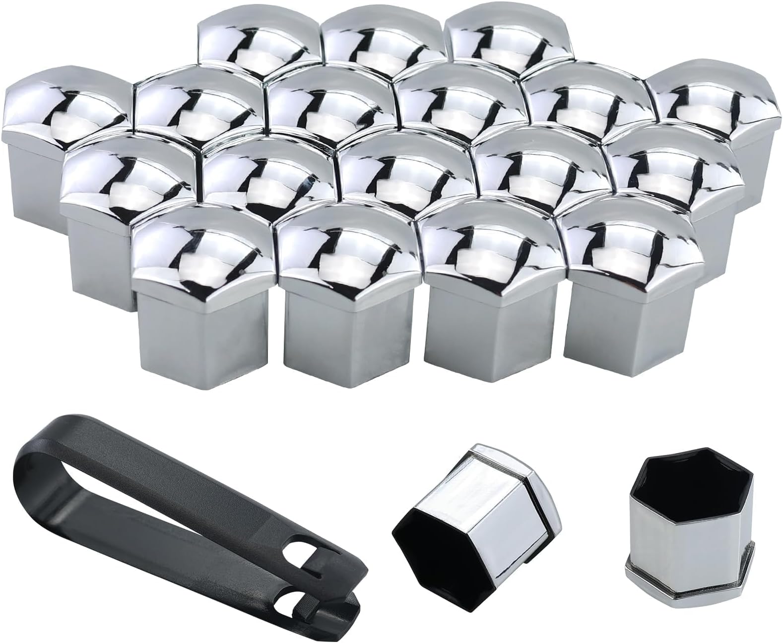 LICQIC 21 mm wheel nut covers, 20 Pcs car wheel nut caps, Universal ...