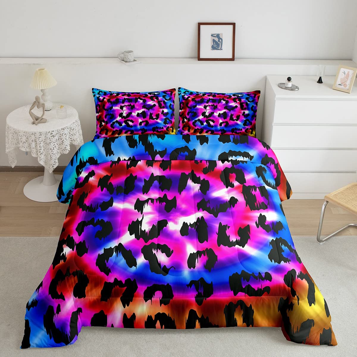 Colorful Cheetah Print Bedding
