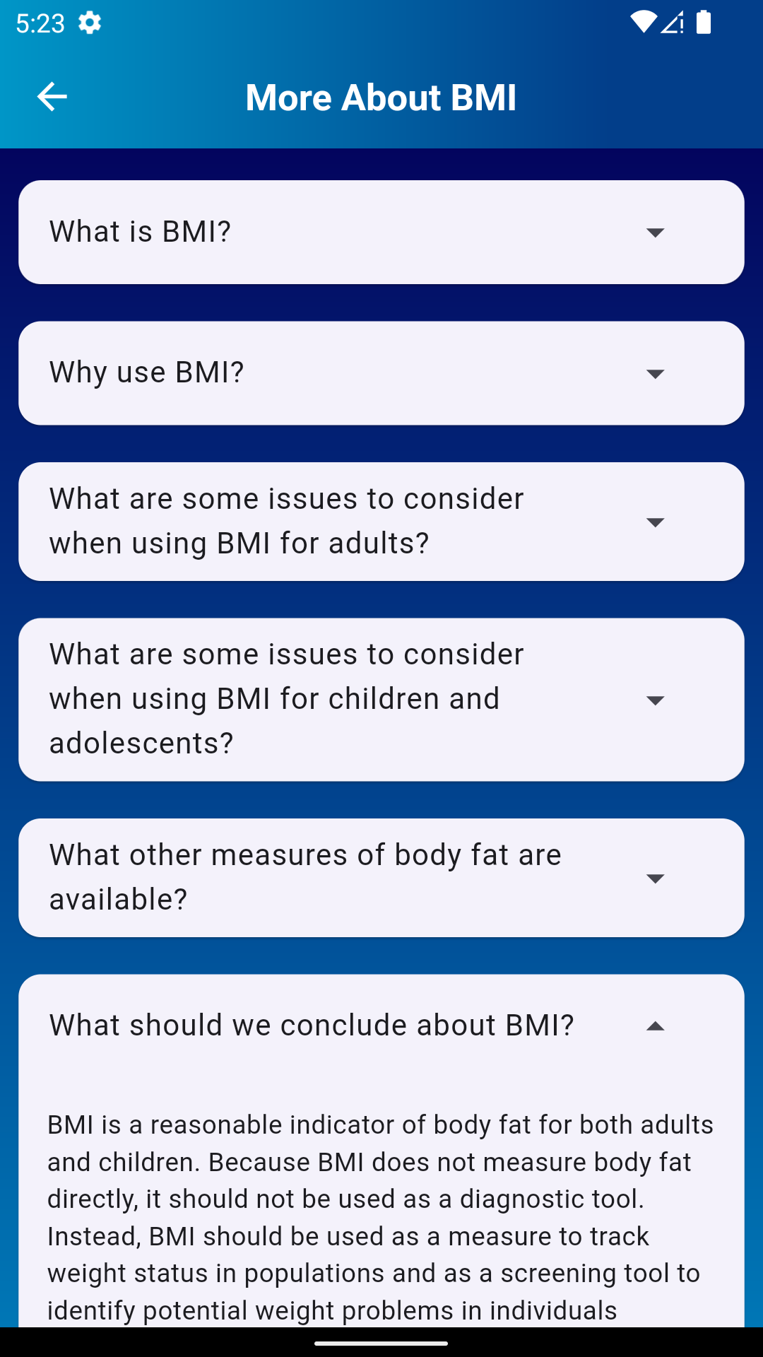 BMI Calculator - App on Amazon Appstore