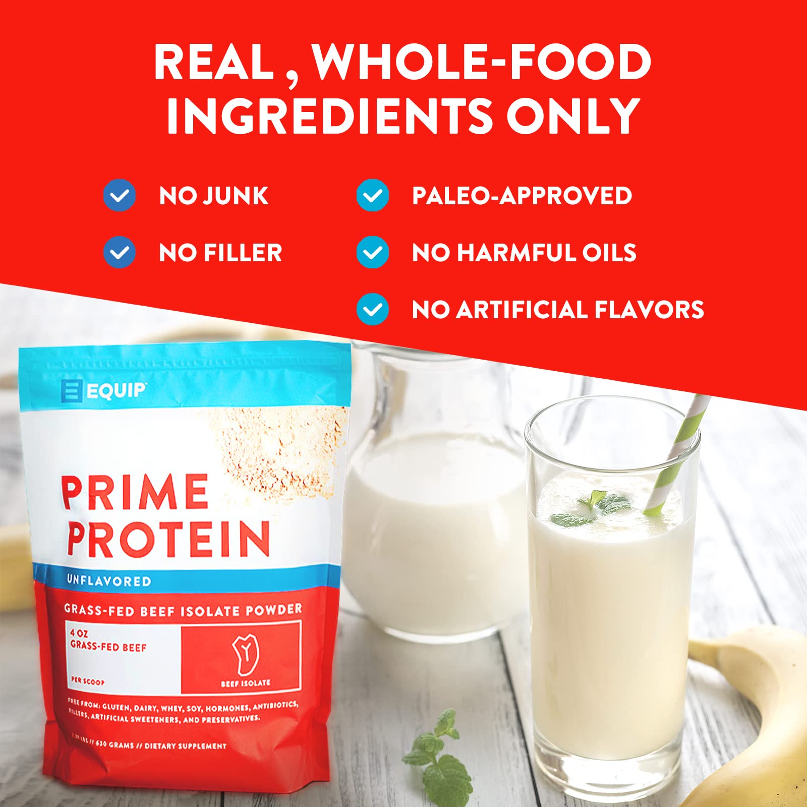Snapklik.com : Equip Foods Protein - Grass Fed Beef Protein Powder ...