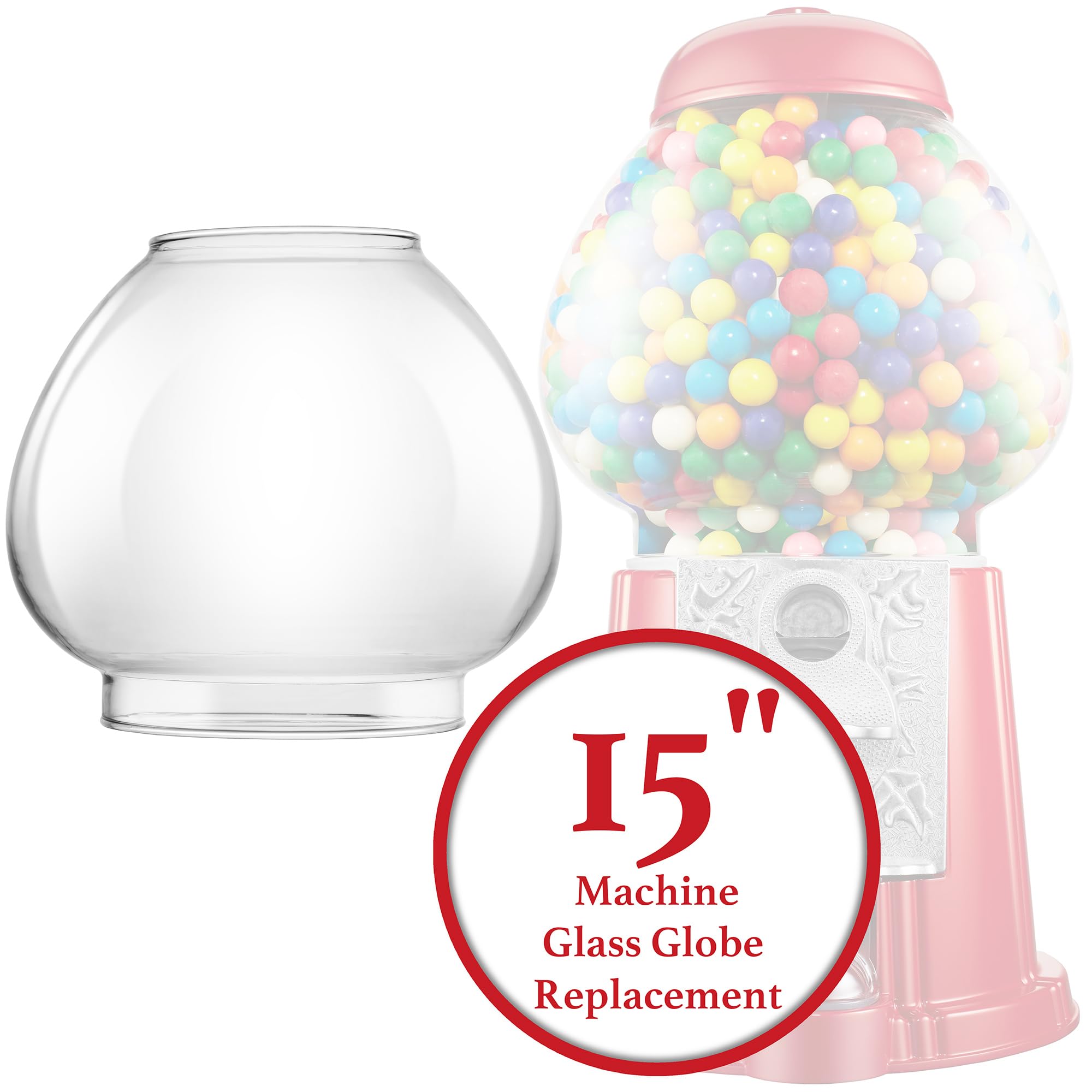 Snapklik.com : 15-Inch Glass Globe For Gumball Machines