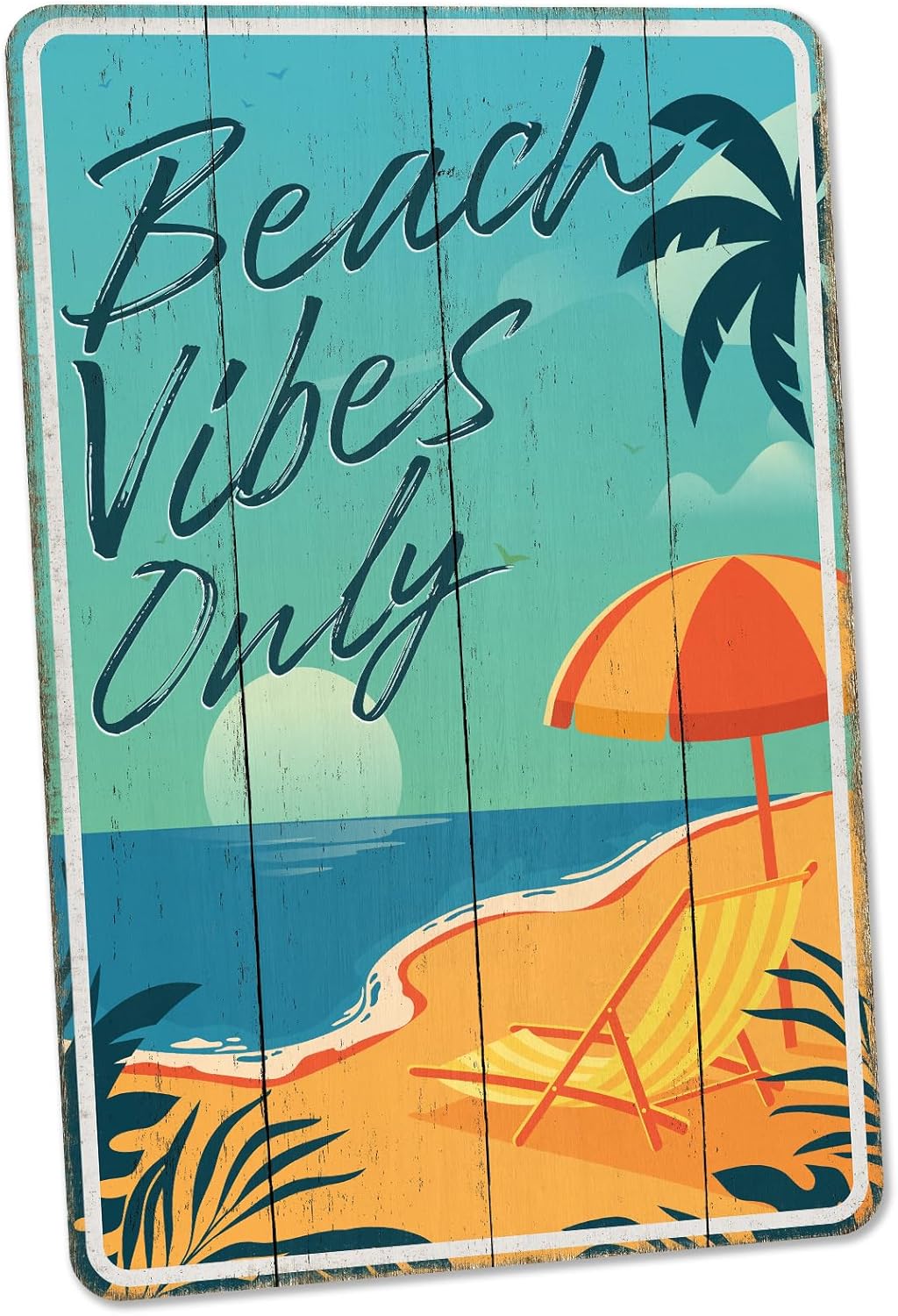 Amazon.com : Beach Vibes Only Beach Sign Beach House Decor Outdoor ...