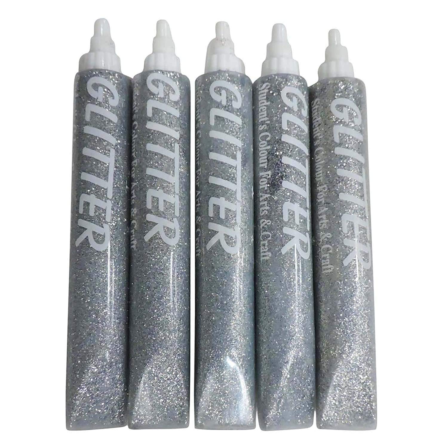 Sharad Craft Glitter Sparkle Glue Tubes : Pack of 5pcs : 25ml Each ...