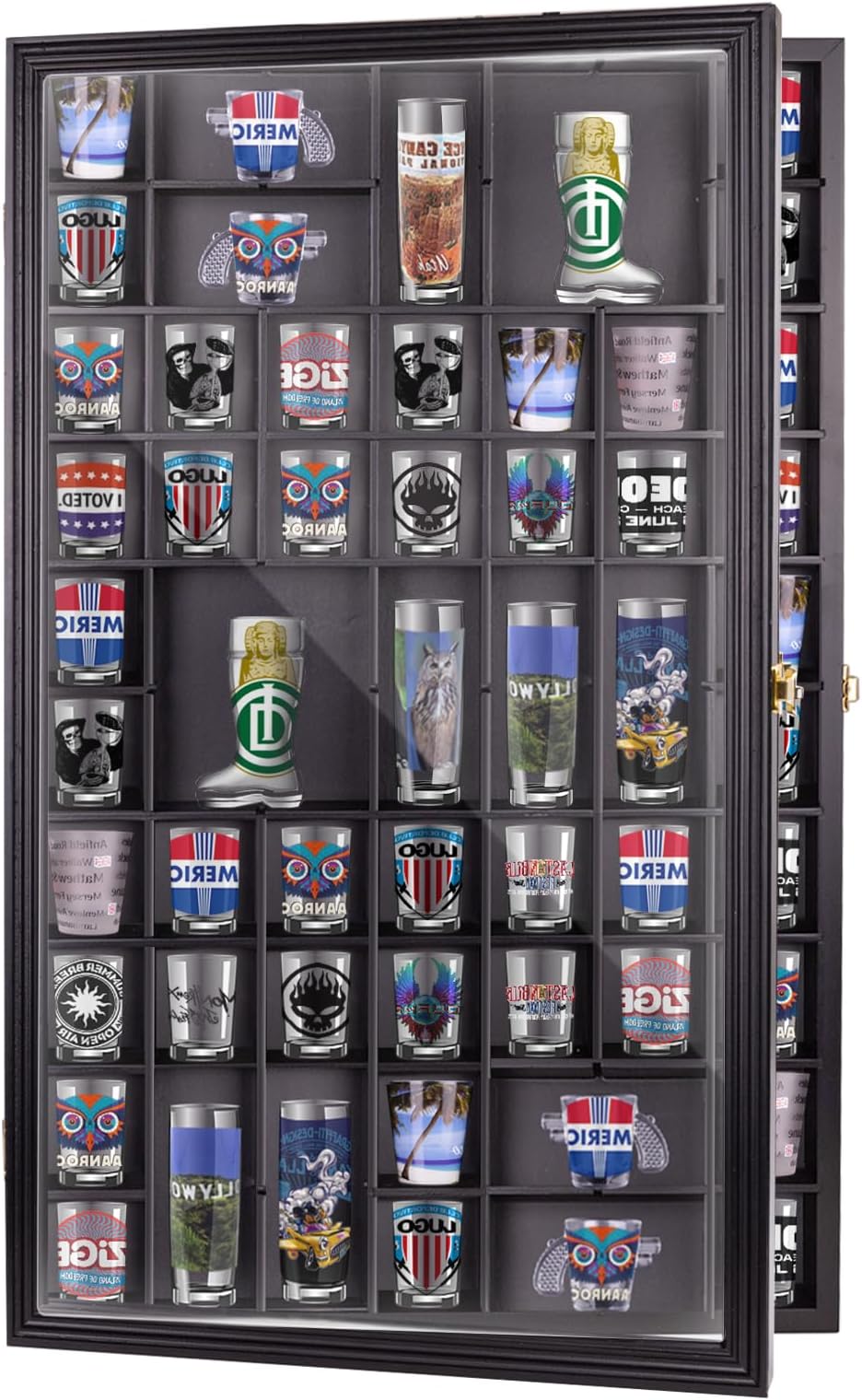 Amazon.com: 144 Shot Glass Shooter Display Case, Glass Collection ...
