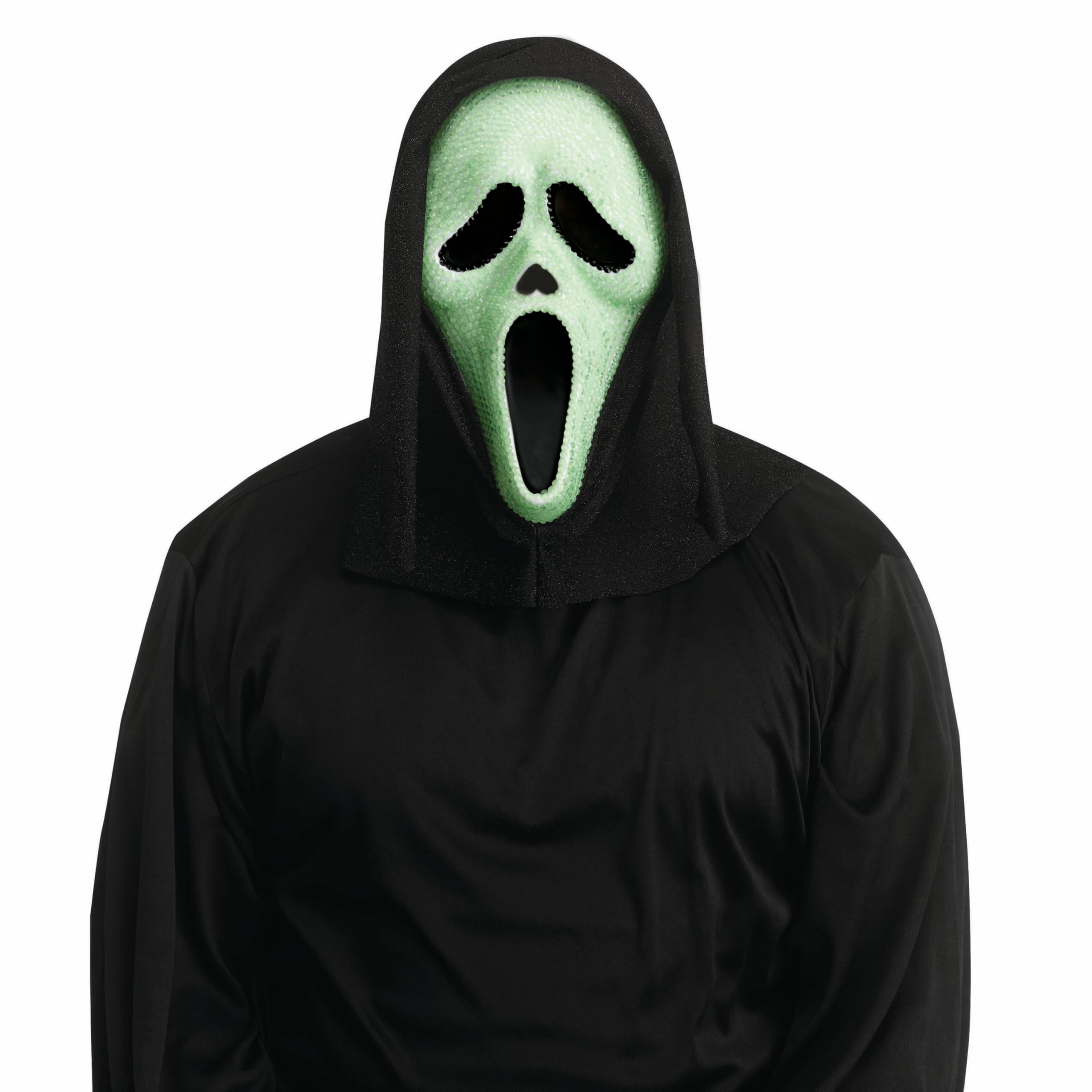 Amazon.com: Fun World Ghost Face Glow in the Dark Bling Mask : Clothing ...