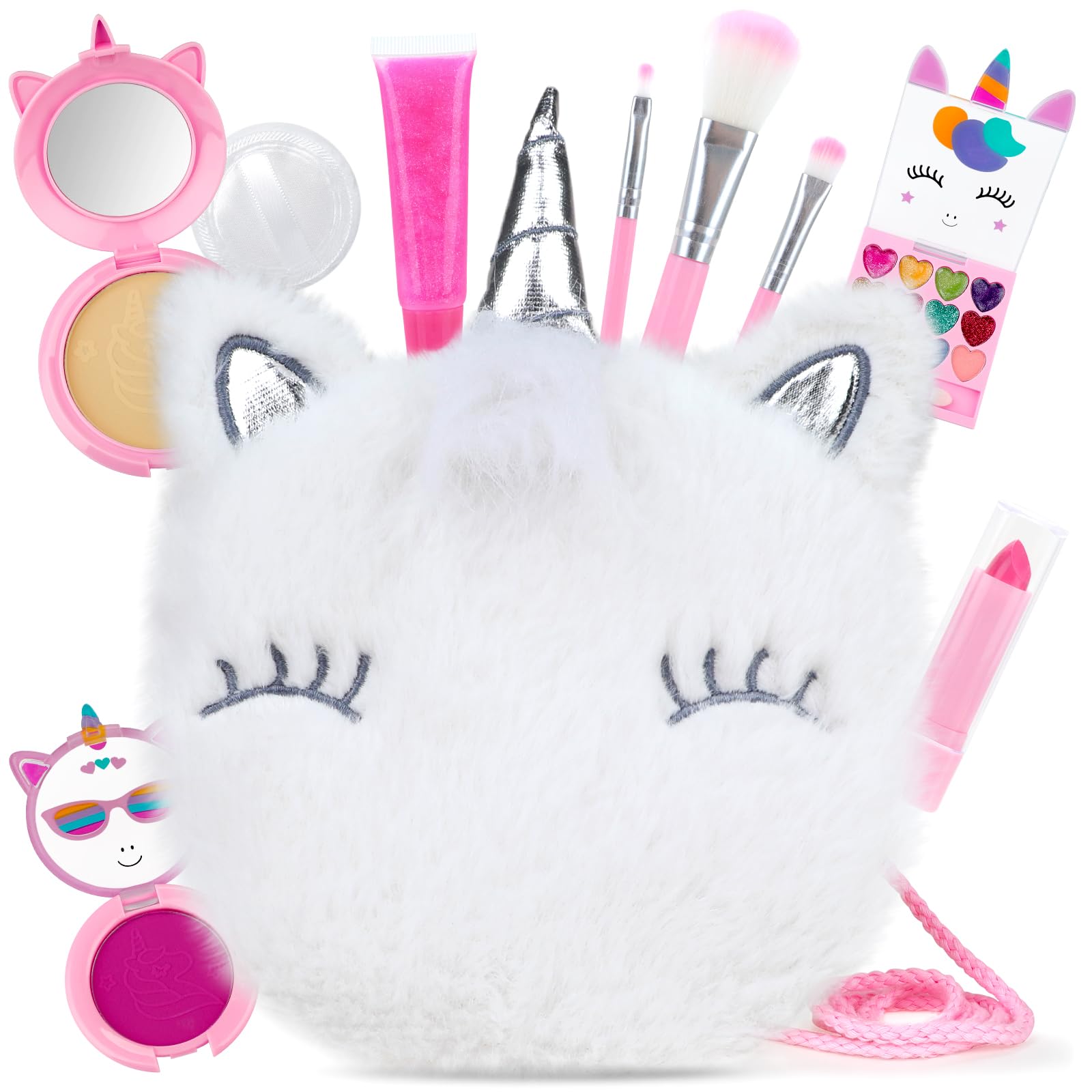 Amazon.com: PERRYHOME Unicorn Cute Kids Makeup Unicorn Washable Makeup ...