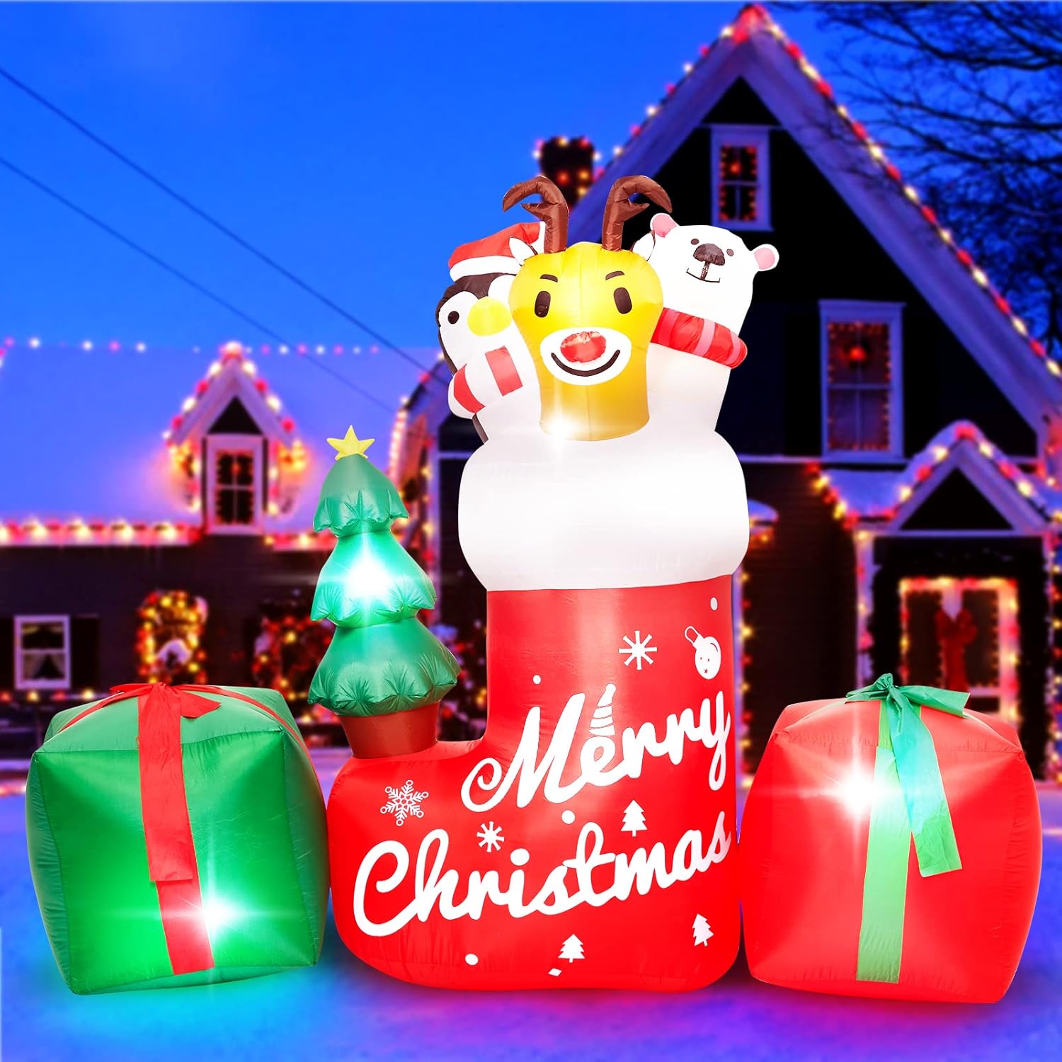 Amazon.com: 8FT Christmas Inflatable Outdoor Decoration,Inflatable ...