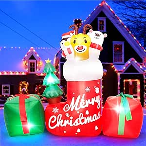 Amazon.com: 8ft Christmas Inflatable Outdoor Decoration - Inflatable ...