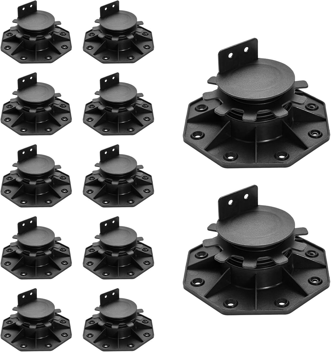 BLUE BAZAAR 24Pack Decking Pedestal Adjustable 164X(30-60) mm Plastic ...