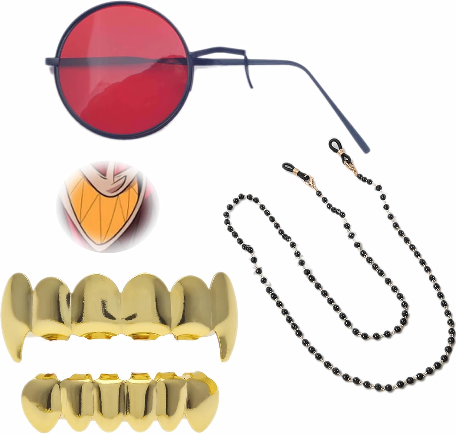 Amazon.com: P1PSZ Alastor Glasses Anime Alastor Cosplay Eyeglasses ...