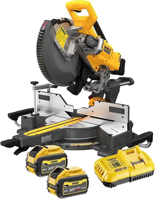 DeWalt DCS781 54v XR FLEXVOLT Cordless Sliding Mitre Saw 305mm 2 x 9ah ...