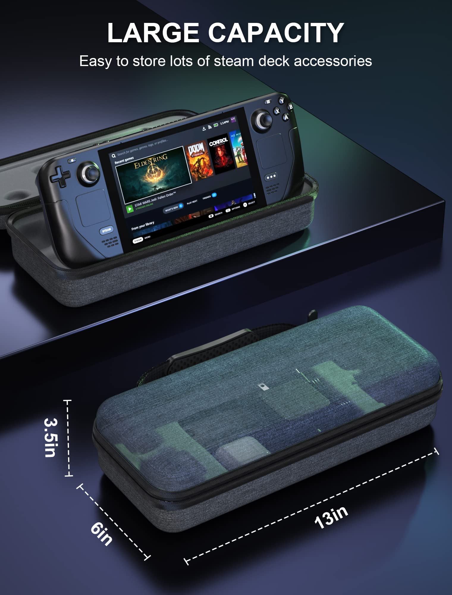 Snapklik.com : Carrying Case For Steam Deck, Portable Steam Deck Carry ...