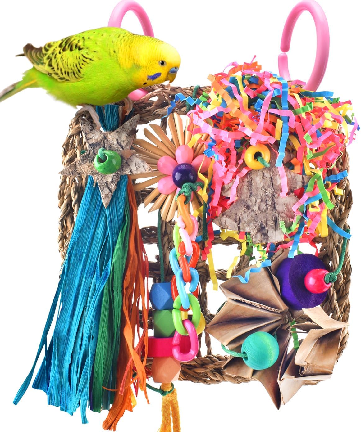 Amazon.com : Sweet Feet and Beak Platinum Tweeter Weave Bird Toys ...